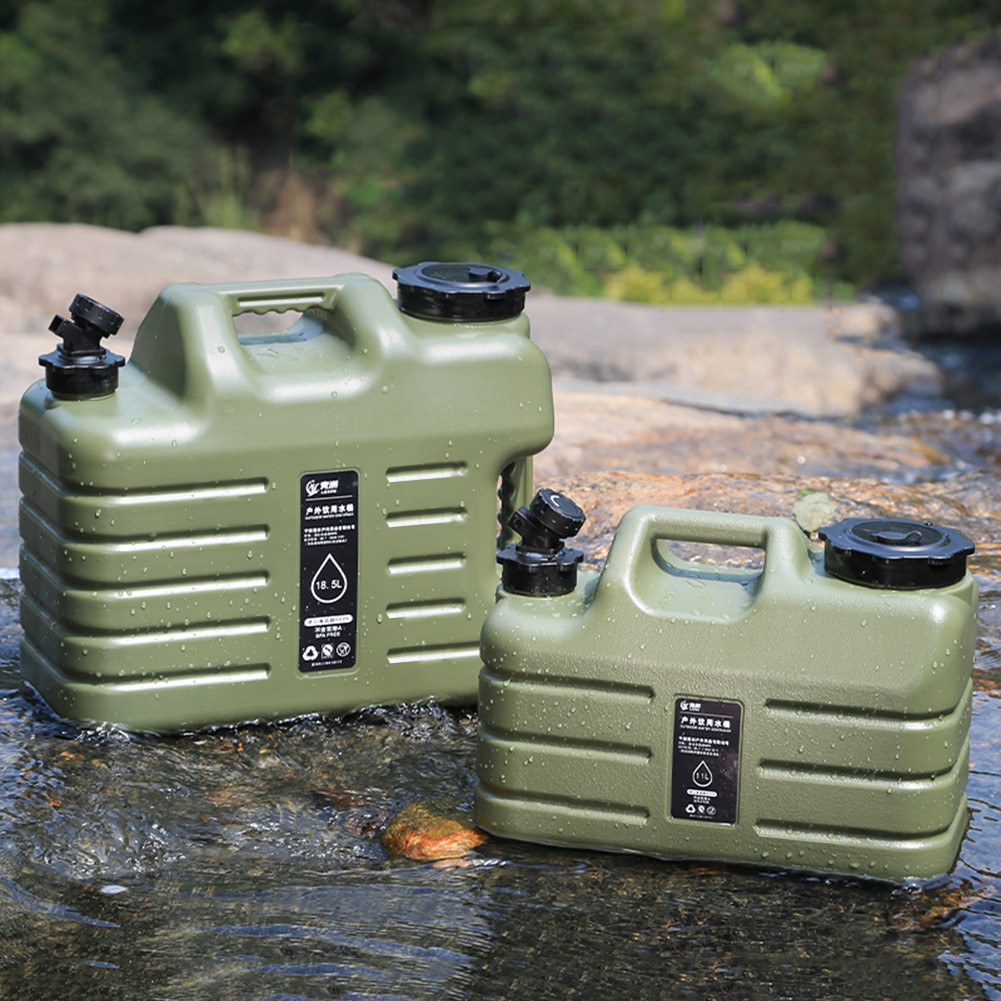 11L Water Tank Outdoor Water Bin with Faucet for Camping Hiking Fishing ...