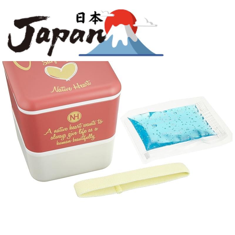 【import from Japan】Seiwa bento box, pink heart, 240ml lower compartment, 360ml upper compartment ...