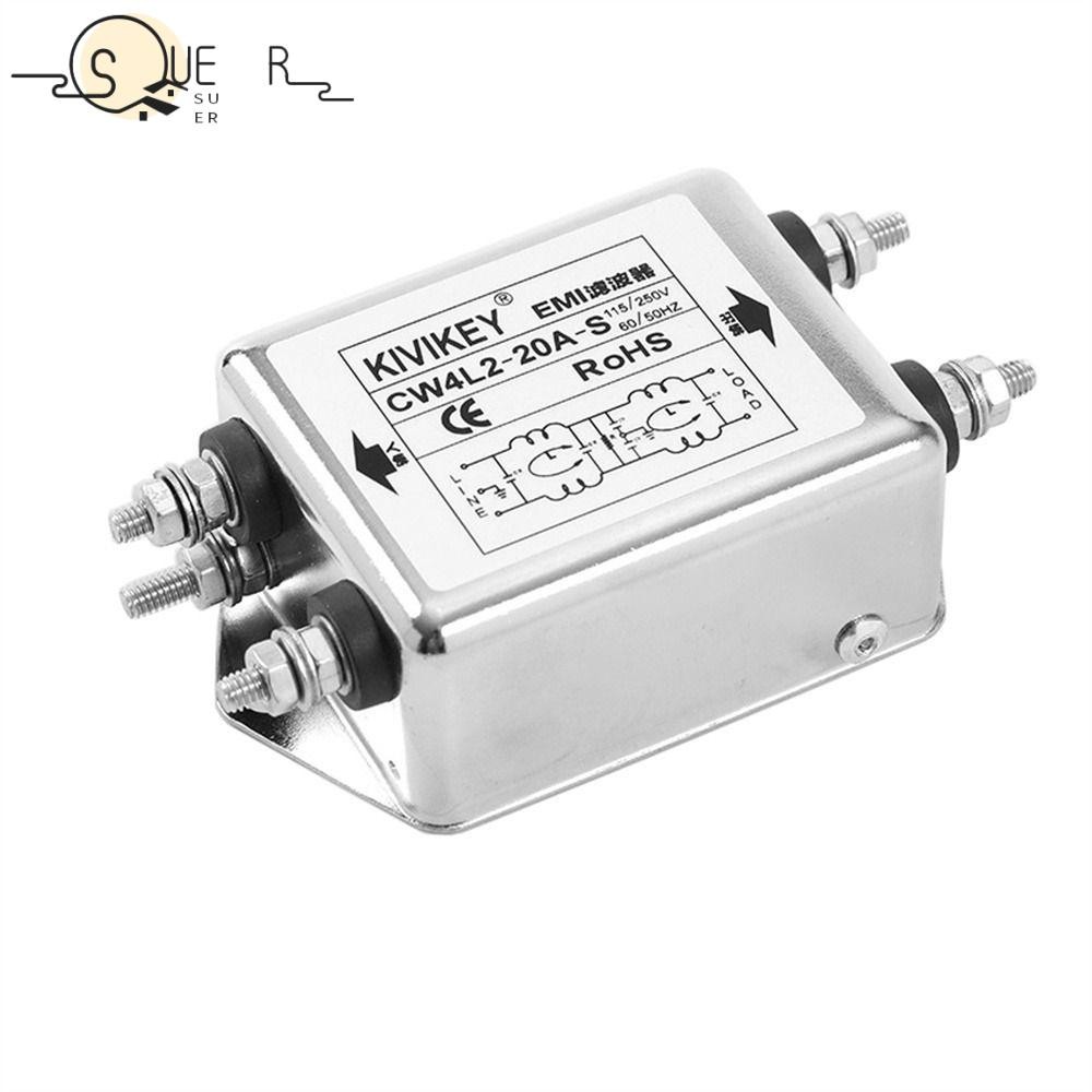 SUEREN Noise Suppressor, Single-Phase 20A Power EMI Filter ...