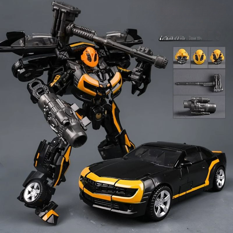 Toy Optimus Deformation Bumblebee Model Hand-Made Column Robot Dark ...