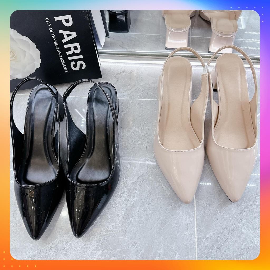 Basic plain pointed big size high heels, 3 cm high, size 40-44 | Shopee ...