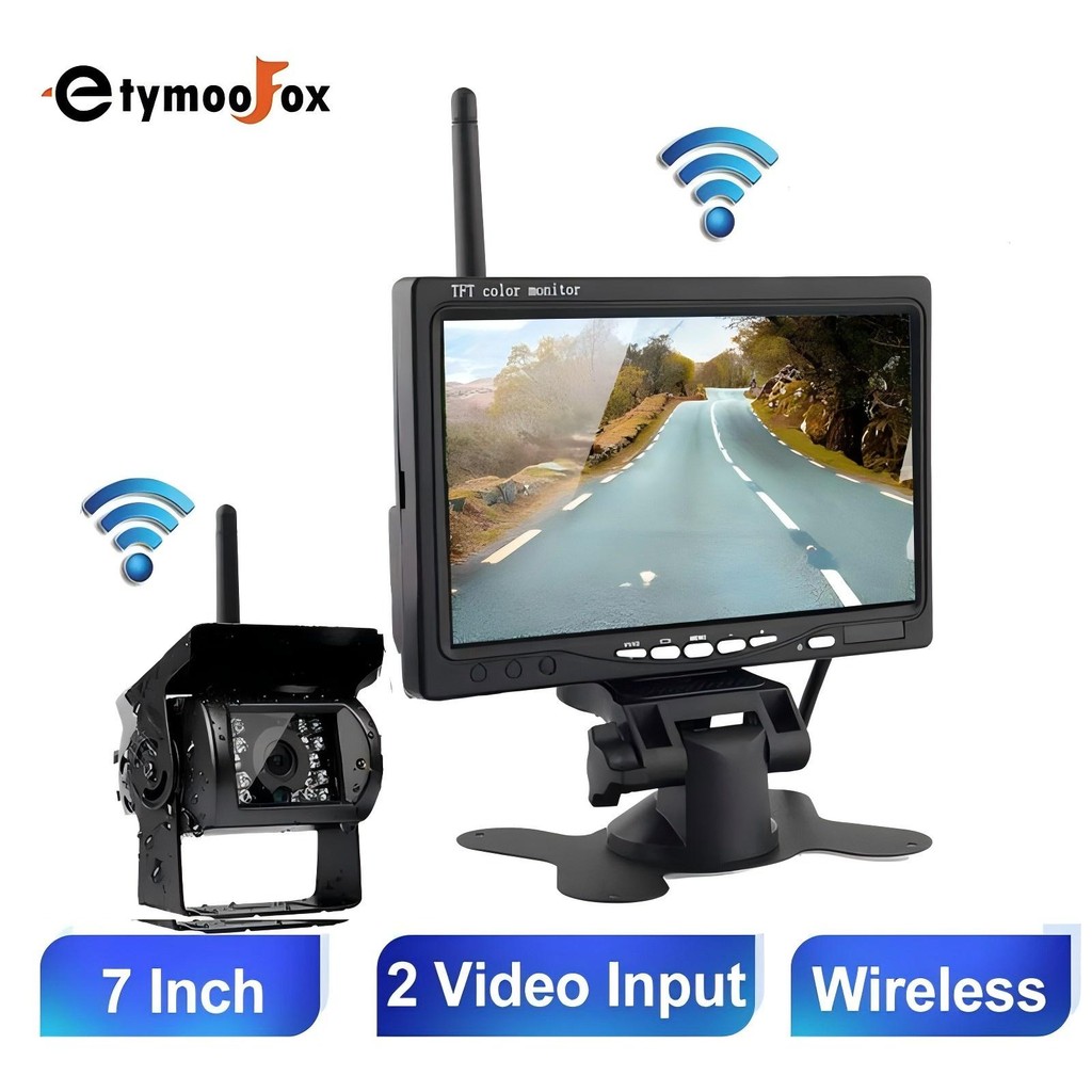 Car Monitor 7 Inch TFT LCD Display Wireless Backup Camera Monitor for ...