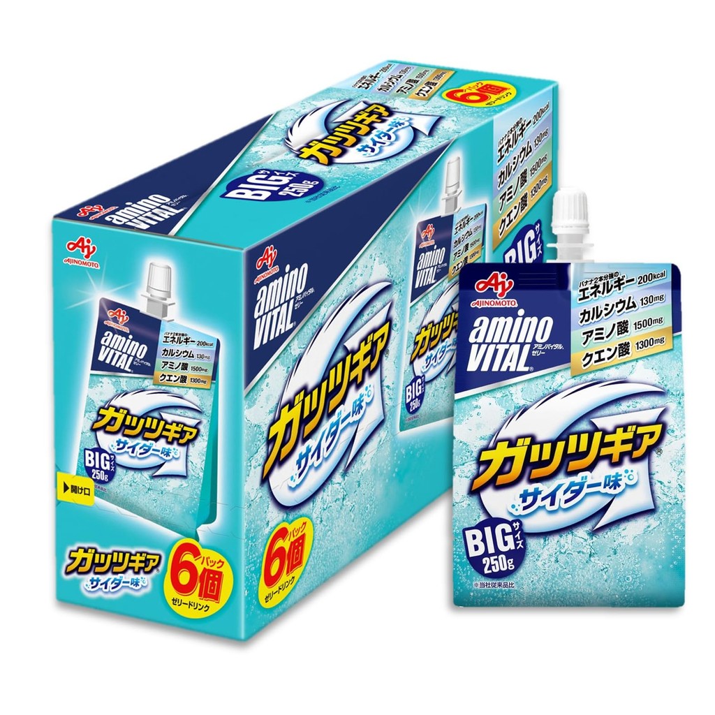 Ajinomoto Amino Vital Jelly Drink Guts Gear Cider Flavor 250g x 6 ...