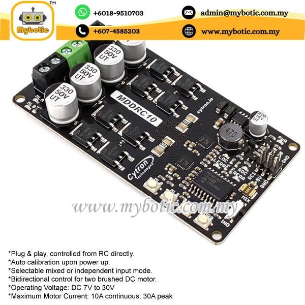 10Amp 7V-30V DC Motor Driver for R/C (2 Channels) | Shopee Malaysia