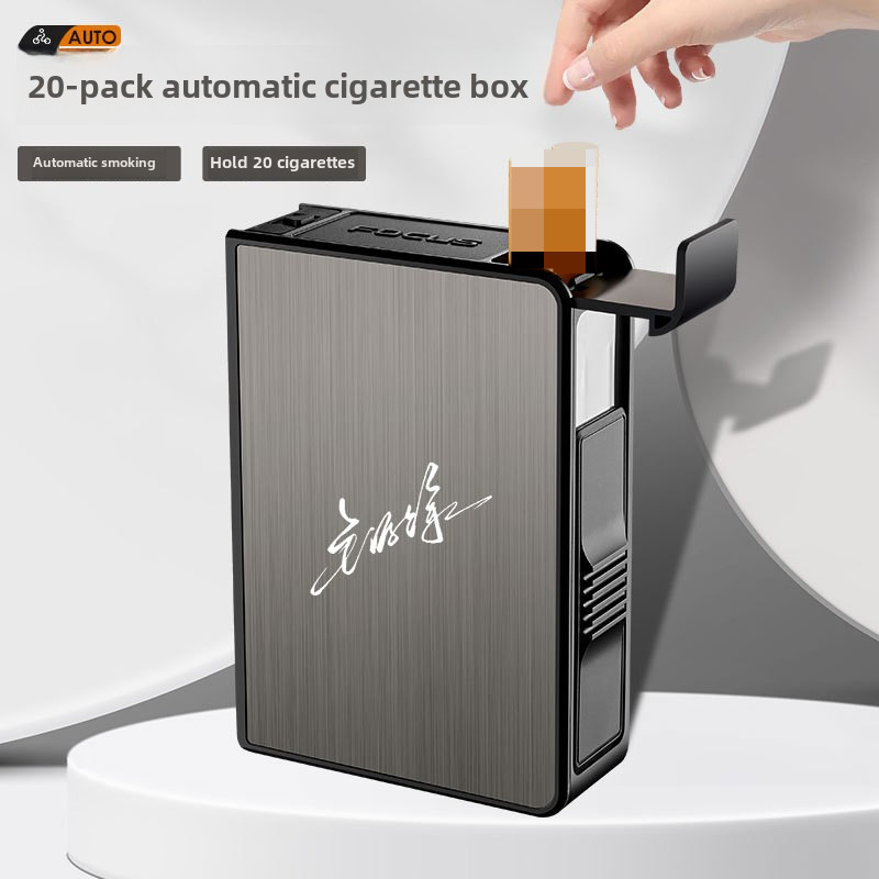 Yh102 Simple Men's 20 Automatic Pop-up Cigarette Case Portable Compression-resistant Cigarette ...