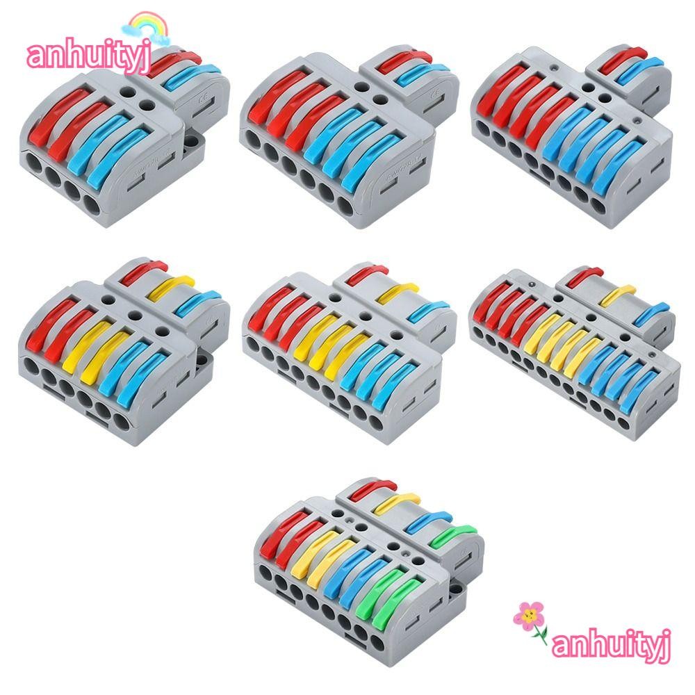 LANJ Wire Connector, Universal Compact Mini Quick Terminal Block ...