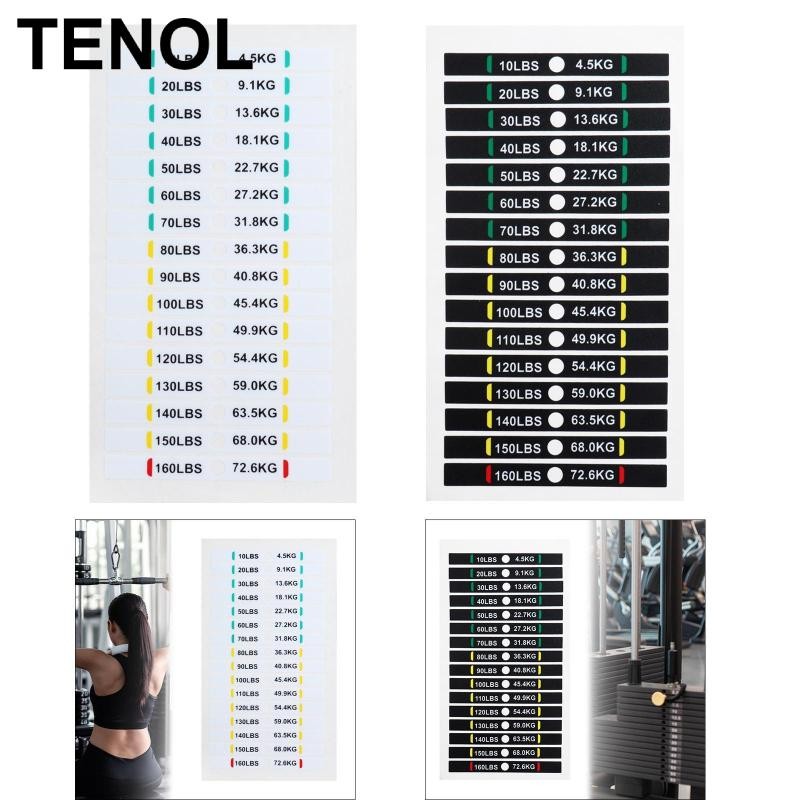 TENOL Weight Stack Labels Decals Number Stickers for Strength Training ...