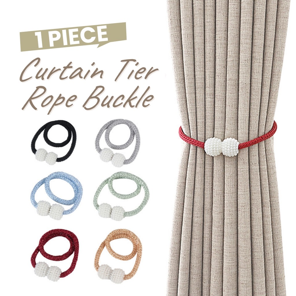 (1 PC) Magnetic Curtain Belt Curtain Tier Rope Buckle Woven Rope ...