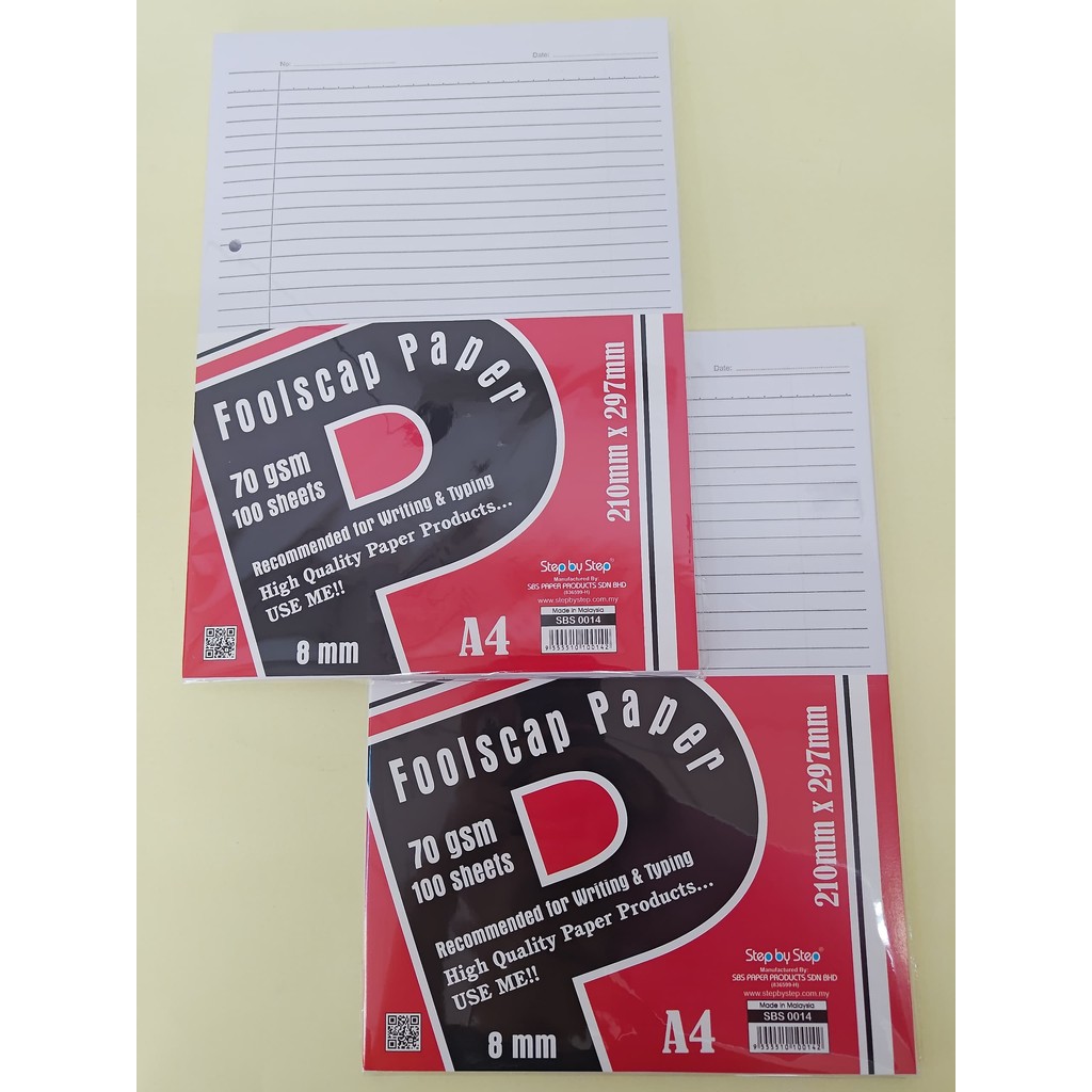Stok Sedia Kertas kajang 100's 70gsm/A4 Foolscap Paper 70gsm 100's ...