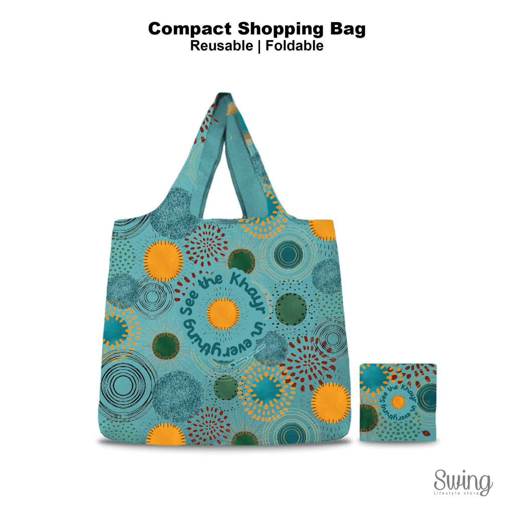 Compact Reusable Shopping Bag (4 Designs) | Shopee Malaysia