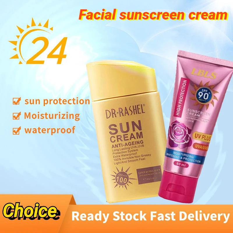 SPF90+ Sunscreen Cream Protector Facial Sun Block Gel Isolation Lotion Cream Bleaching Creams ...