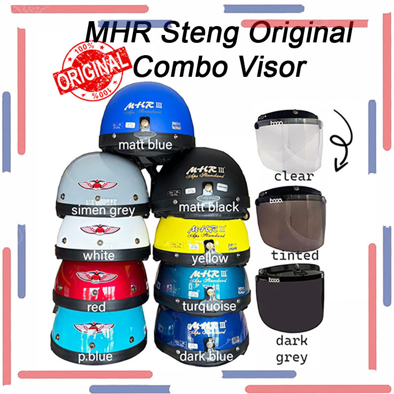 100% Ori MHR Steng Helmet Combo Visor | Shopee Malaysia