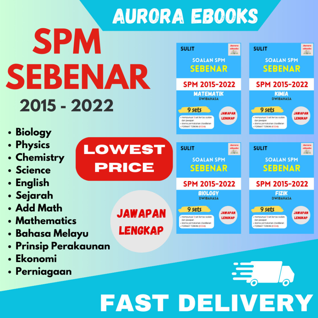 [Softcopy PDF] REAL & SEBENAR Soalan SPM Tahun 2015 - 2022 | Tingkatan 4 & 5 | SPM eBooks 822 ...