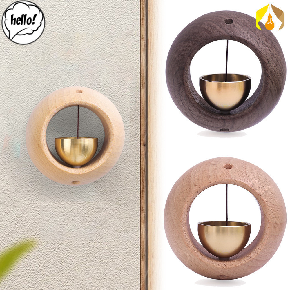 HL Creative Round Egg Type Walnut Wooden Magnetic Doorbell - Multi ...