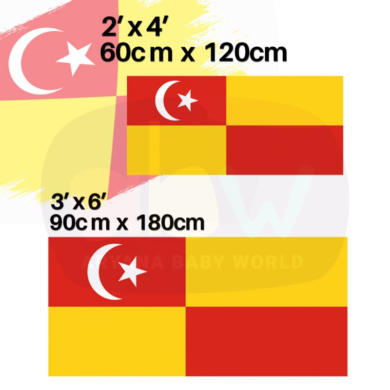 SELANGOR Flag 2x4 3x6 Polyester Tiang Bendera Negeri Selangor Darul ...