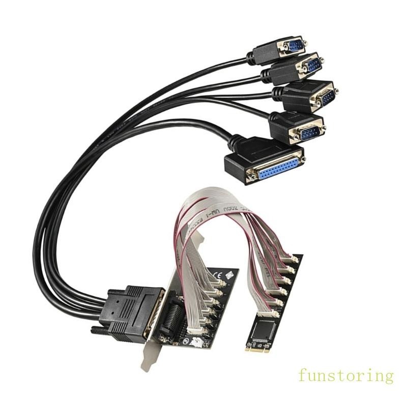 FUN M 2 M+B Key to 4X RS232 Serial Adapter Card 4port Serial M 2 ...