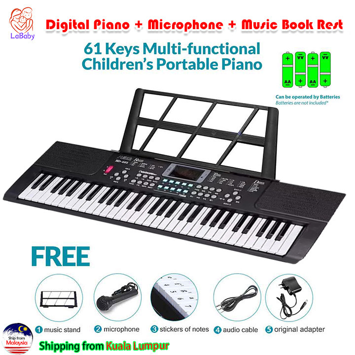 61 Key Children Electronic Piano Keyboard Electric Digital Piano ...