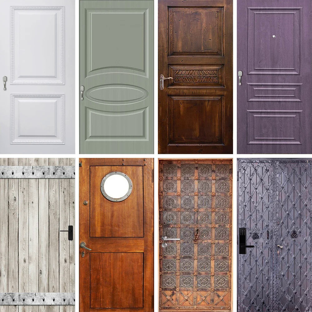 Custom wall decorationVintage Oriental Door Stickers Self Adhesive ...