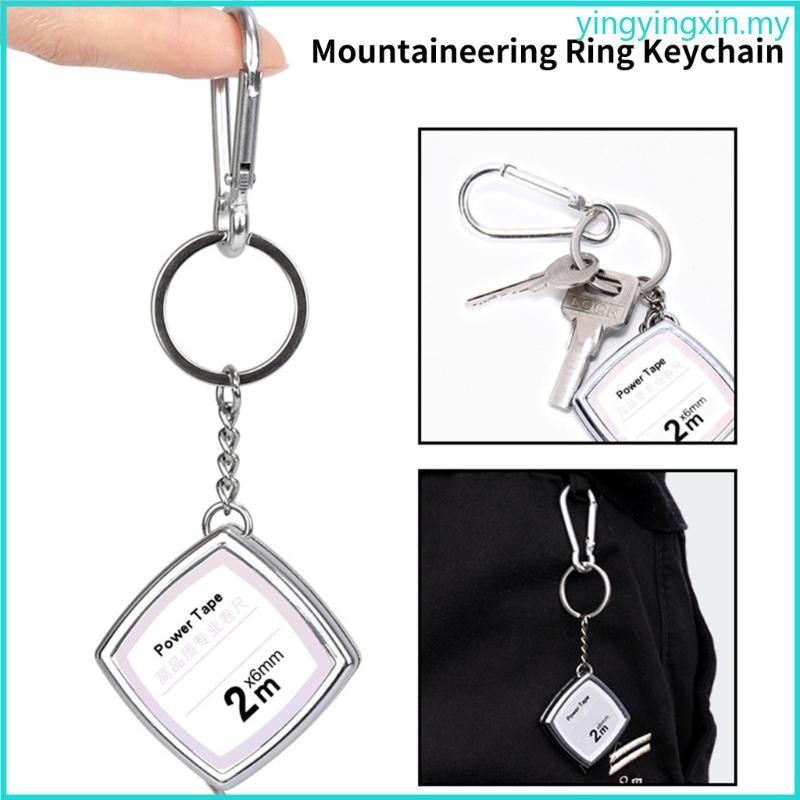 YIN 1Meters Key Rings Steel Tape Measure Ruler Pocket Portable Compact ...