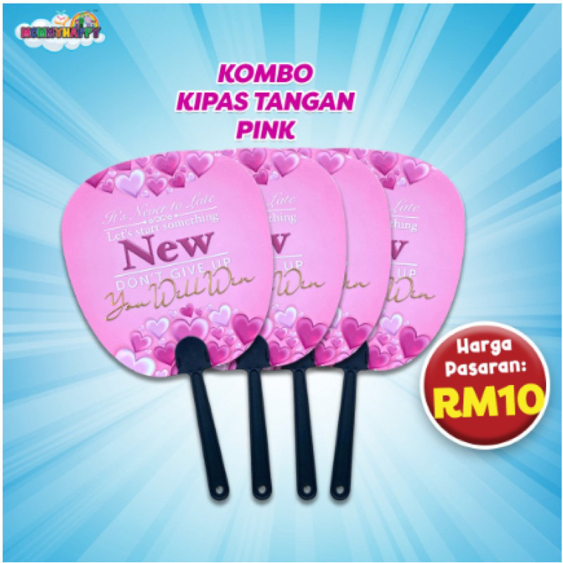 KIPAS TANGAN HAND FAN Merdeka / Hari Guru / Birthday / Party / Event ...