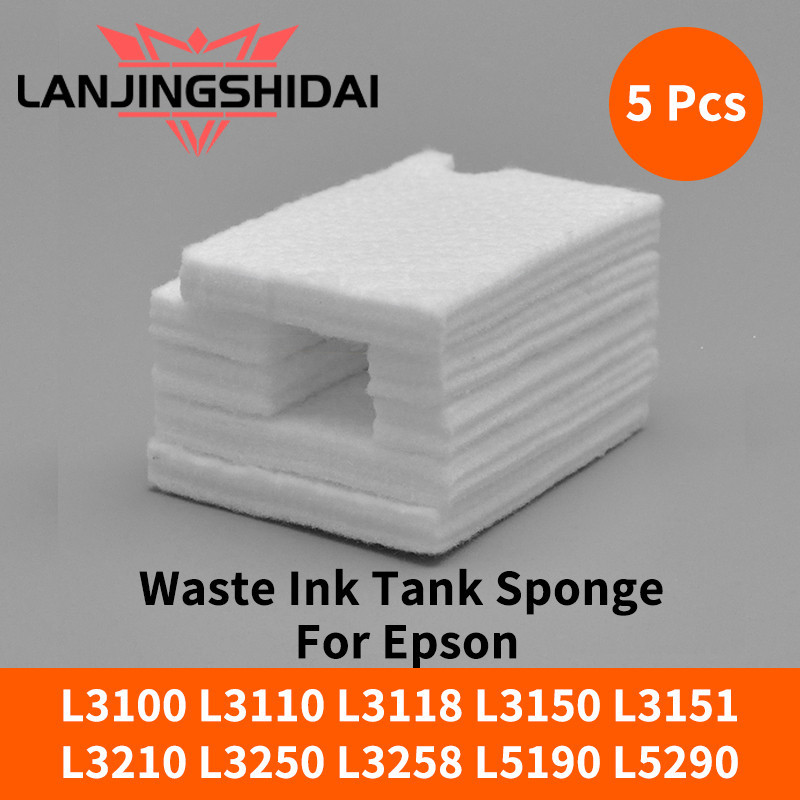 5 Pcs Waste Ink Tank Pad Sponge Absorber for EPSON L3100 L3110 L3118 ...
