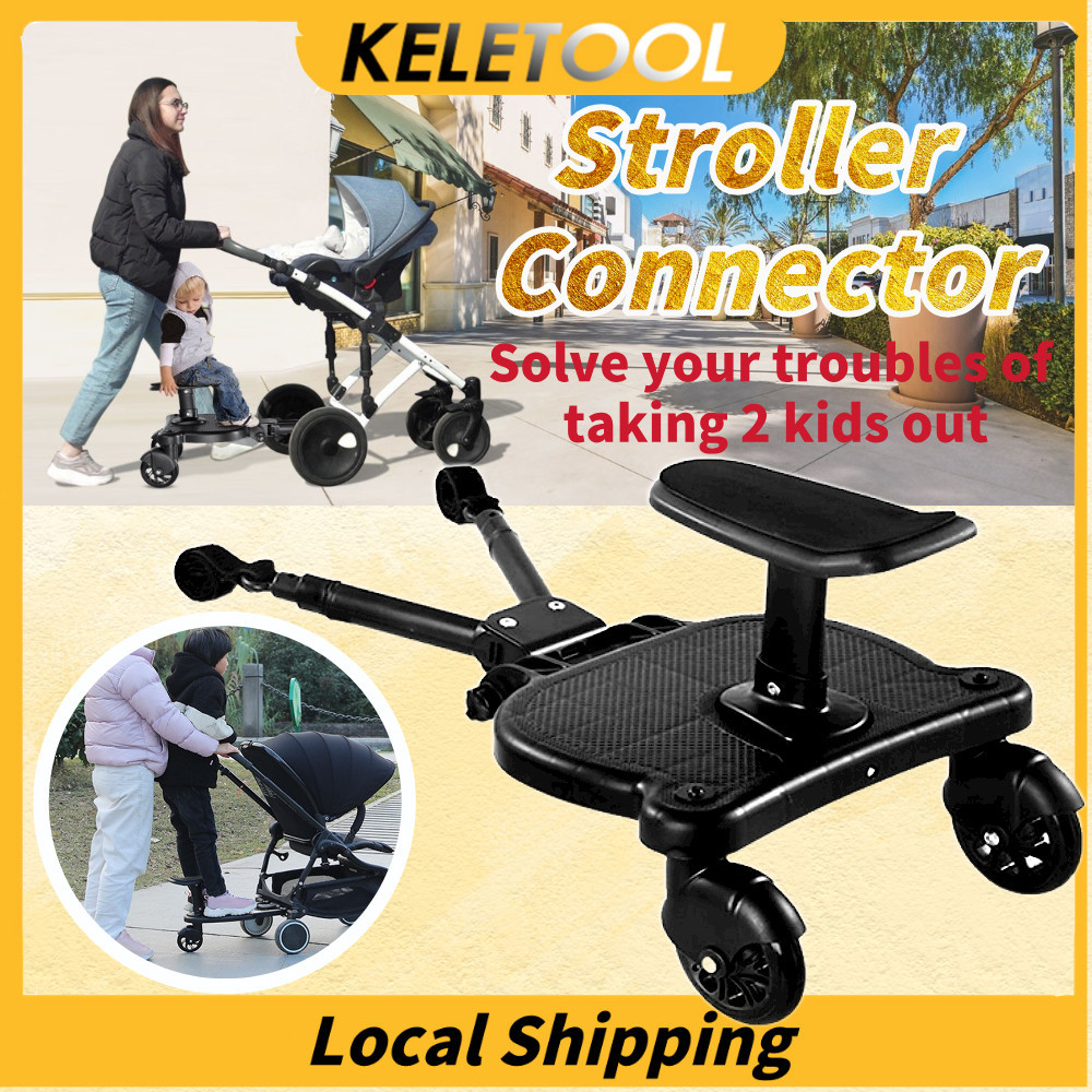Pushchair Stroller Scooter cart Connector two twins baby out Second ...