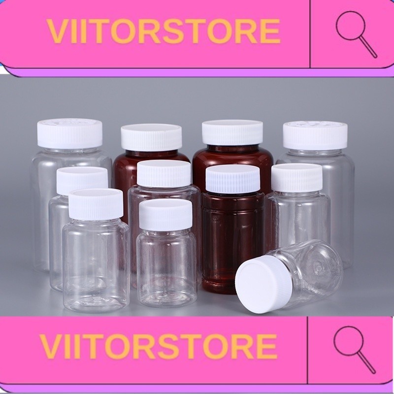 15 20 30 50 100ml ml PET transparent plastic bottle large mouth ...