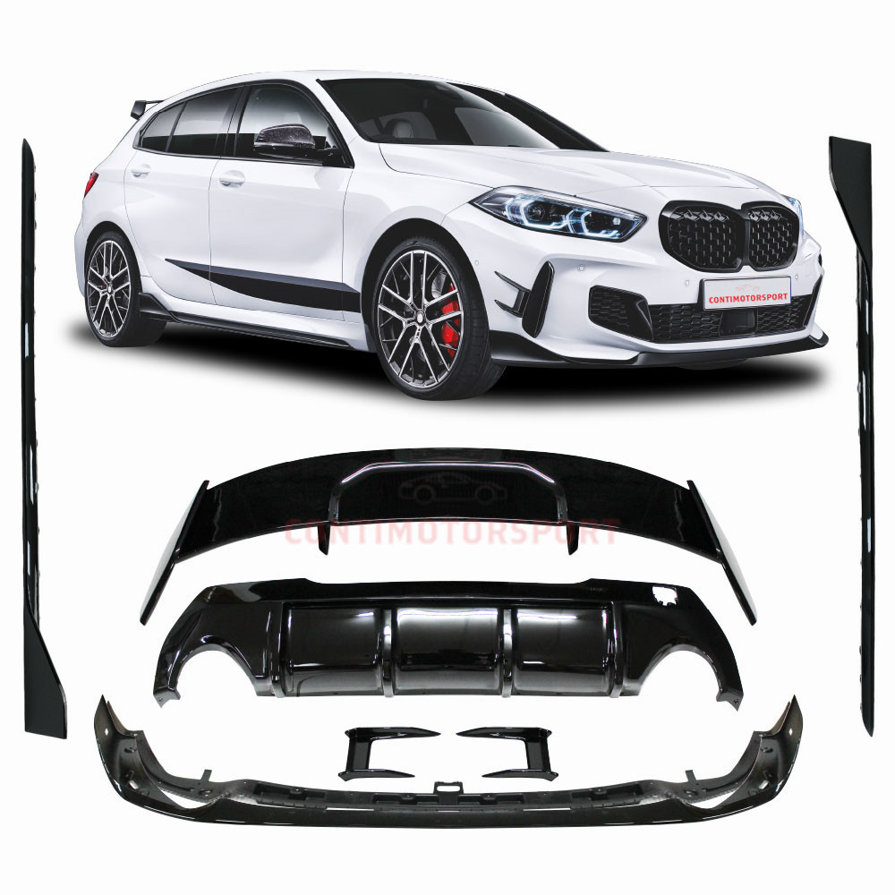 BMW 1 SERIES F40 M SPORT FIT M PERFORMANCE KIT LIP CANARD DIFFUSER ...