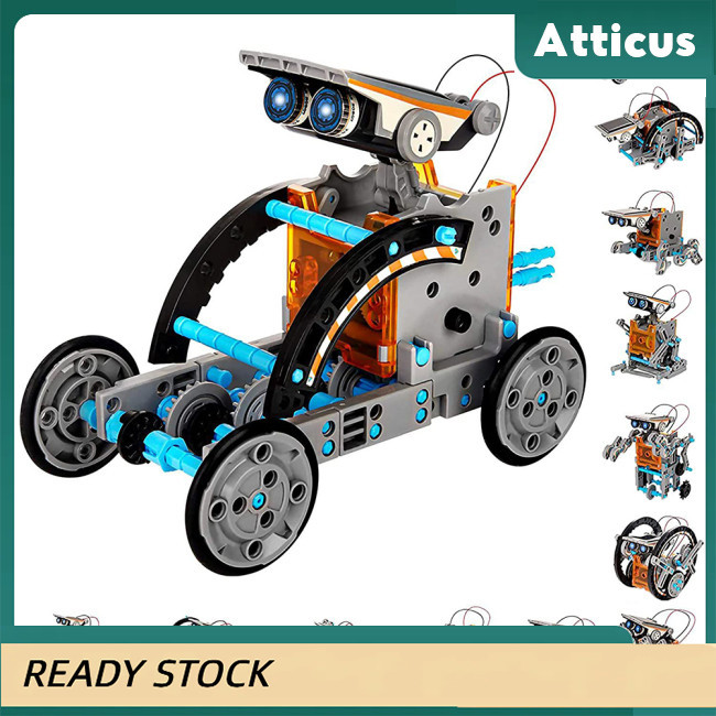 atticus 13-in-1 Science Solar Robot Kit For Kids STEM DIY Solar Powered ...