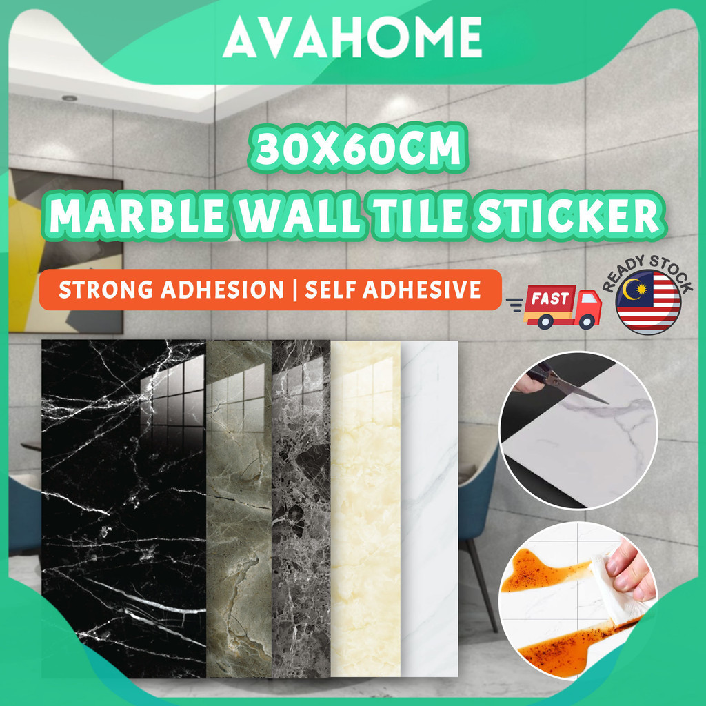 30X60CM Self Adhesive Wall Sticker Waterproof Kitchen and Bathroom ...