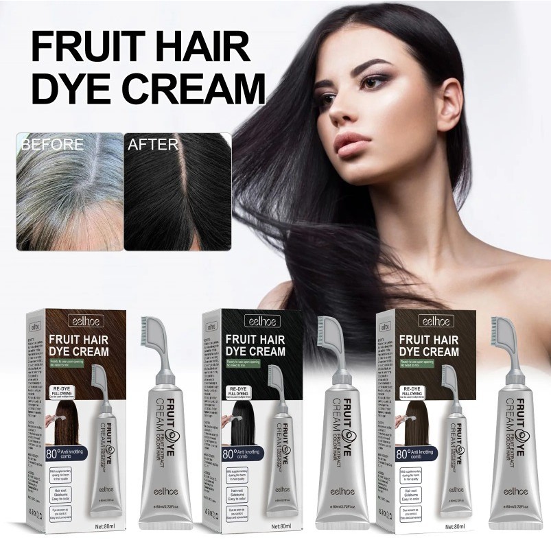 Hair Dye Cream Permanent Color Plant Based Comb Botanical Bubble Hair ...
