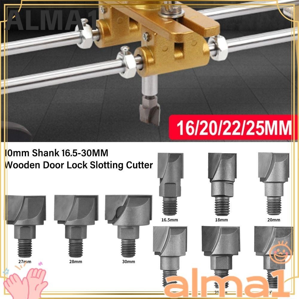 ALA Wooden Door Lock Slotting Cutter, Tungsten Steel 16-30mm CNC Bottom ...
