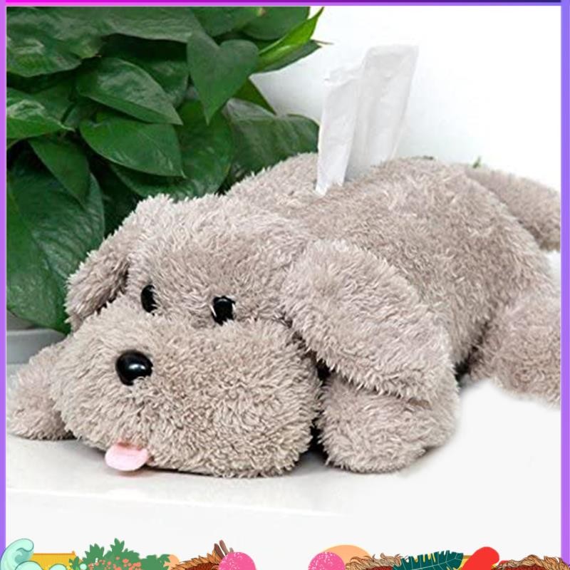 Plush Dog Toy Tissue Holder Cartoon Tissue Cover Paper Holder Napkin ...