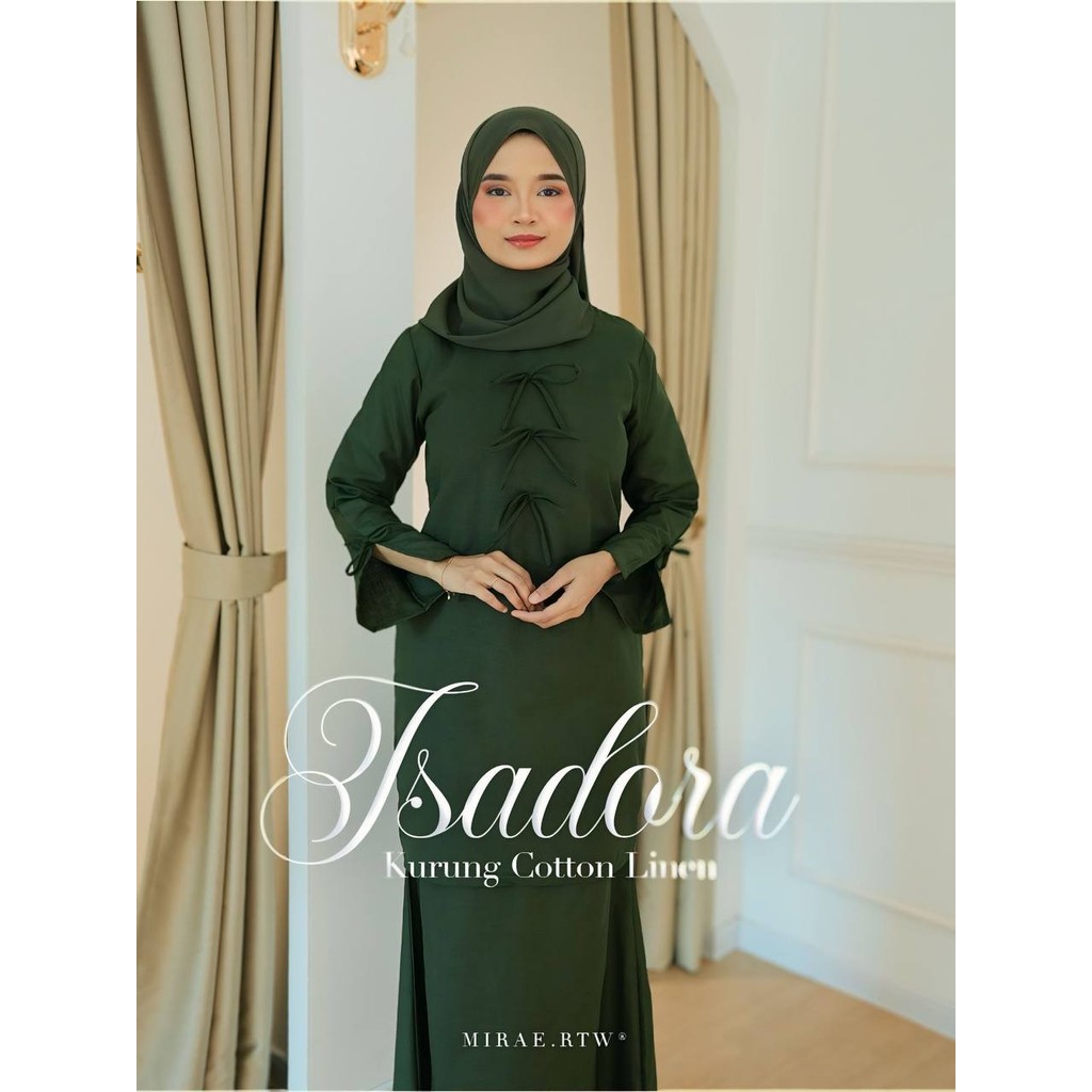 HAERA || ISADORA Kurung Premium LINEN with exclusive COQUETTE | Shopee Malaysia