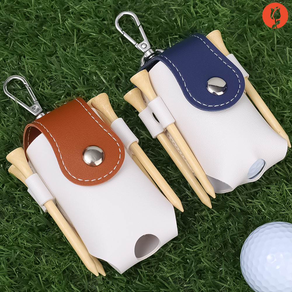 Mini Pocket Leather Golf Ball Storage Pouch Multi Functional Golf Bag ...