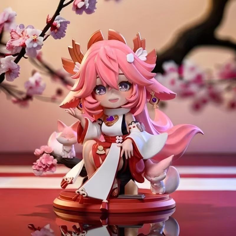Mihoyo Genshin Impact Yae Miko Figure Mini Girl Nendoroid Collection ...
