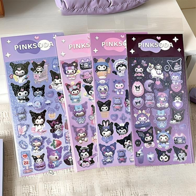 Kuromi Cute Decoration Sticker Cartoon Handbook Student Stickers ...