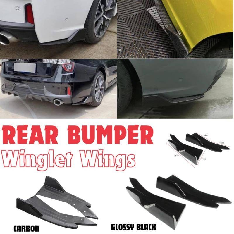 *UPGRADE DESIGN*Universal RearBumper Lip Diffuser Winglet Wings Anti ...