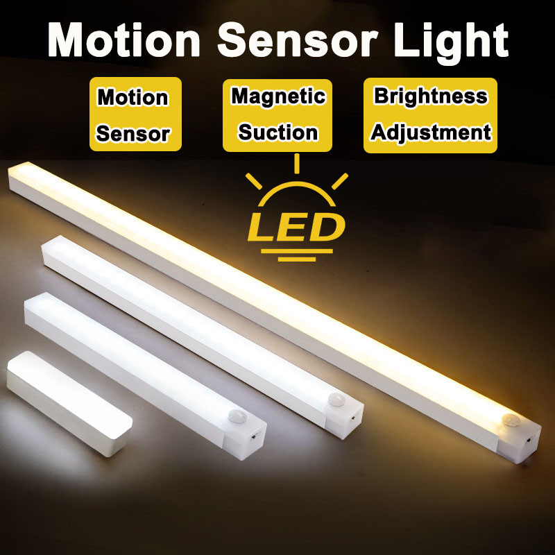 Motion Sensor Light Strip Wireless Magnetic Led Light Lamp Cabinet ...