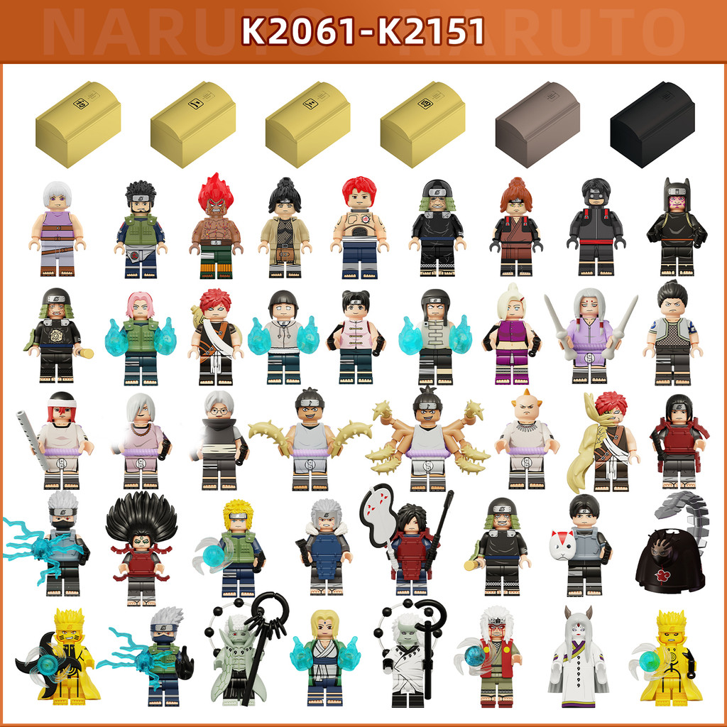 Naruto Building Blocks Sarutobi Hashirama Jiraiya Namikaze Minato Obito ...