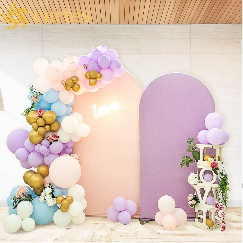 CURTES Double Sided Arch Backdrop Cover, Doubleside Solid Color Arch ...