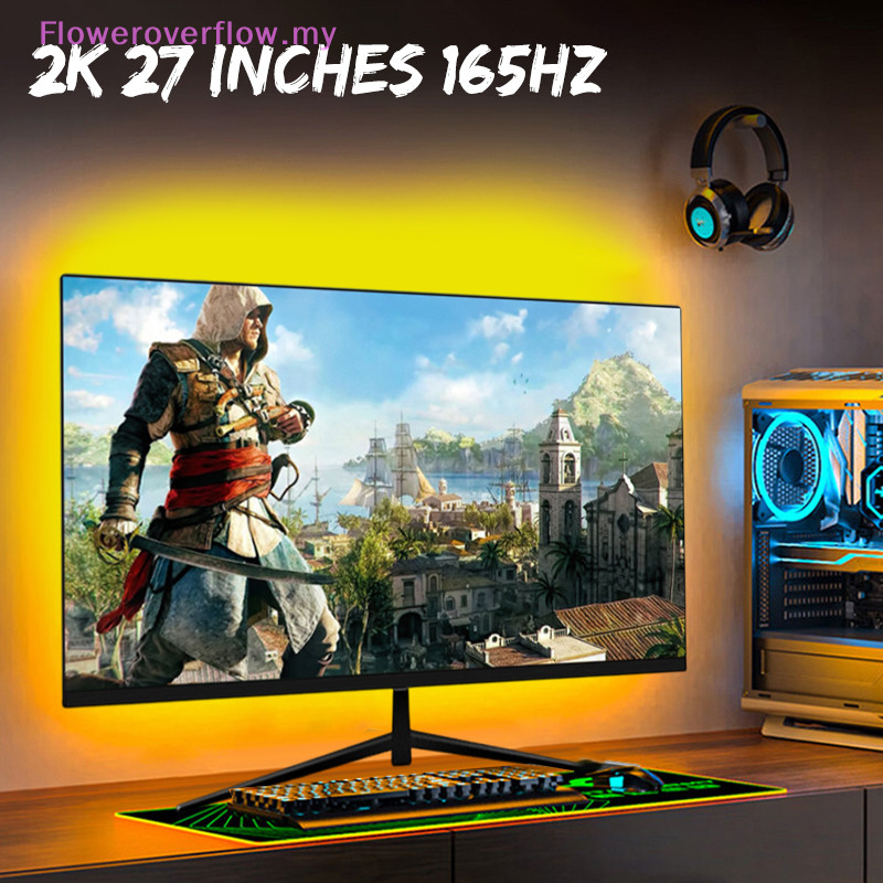 Inches 165HZ Computer Monitor Gaming Desktop PC Borderless Screen IPS ...