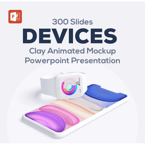 300 Slides Clay Animated Device Mockup PowerPoint Presentation Template ...