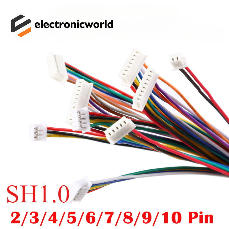 5PCS SH 1.0mm Wire Cable Connector DIY SH1.0 JST 2/3/4/5/6/7/8/9/10 Pin Electronic Line Single ...