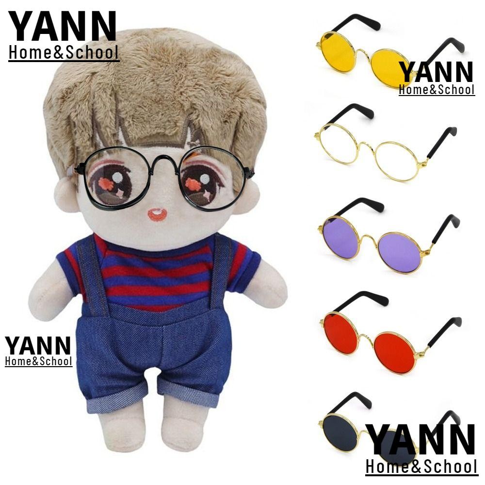 YANN Plush Labubu Doll Glasses, Round Frame Metal Labubu Doll Eyewear ...