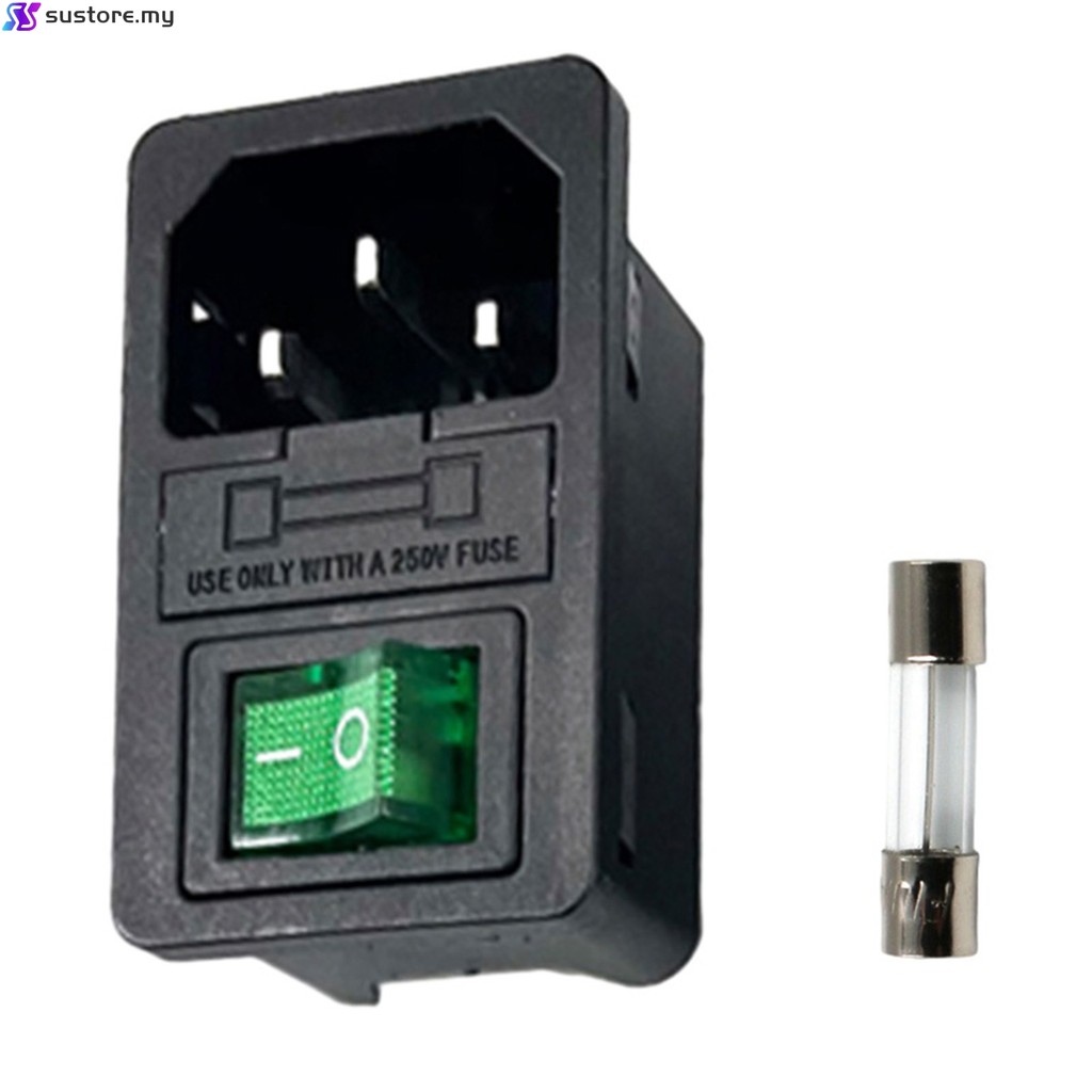 [Super] 1PC Male AC Power Cord Inlet Plug Socket With Rocker Switch ...