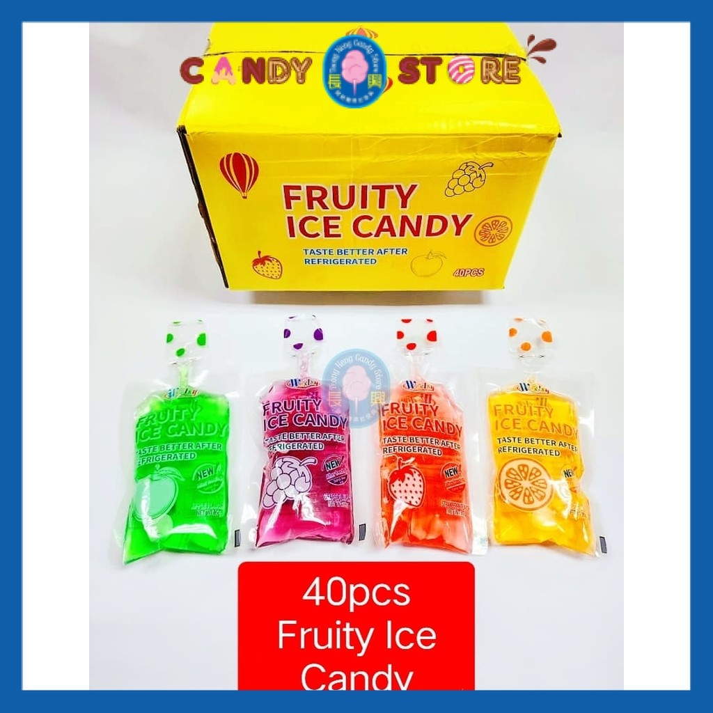 ICE [ 40pcs / Box ] Weslsy Fruity Ice Candy Flavored Drink Strawberry ...