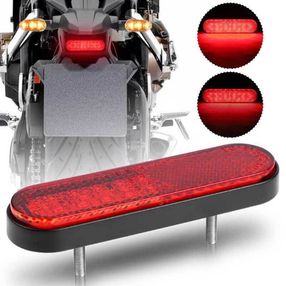Motorcycle LED Brake Tail Light Red Rear Lamp Dirt Bike ATV Motorbike ...