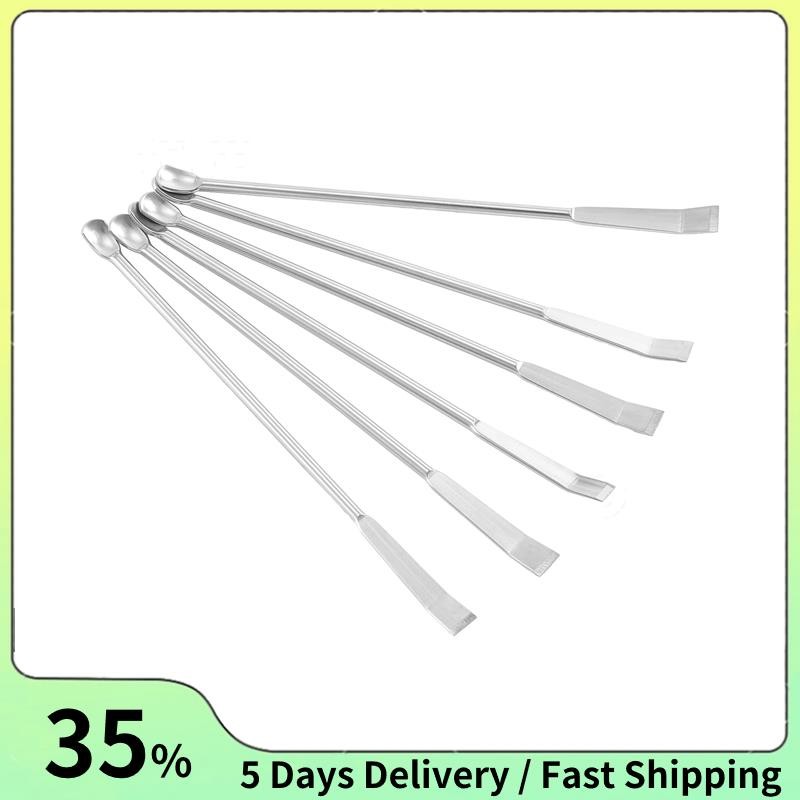 Lab Mini Scoop 6 PCS Stainless Steel Sampling Reagent Spoon Laboratory ...
