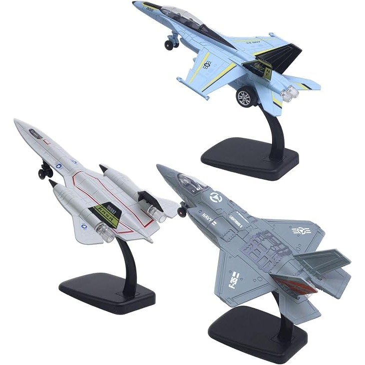 1:72 Diecast Airplane Alloy Fighter Model B2 F-35 SU-35 F-18 Pull Back ...